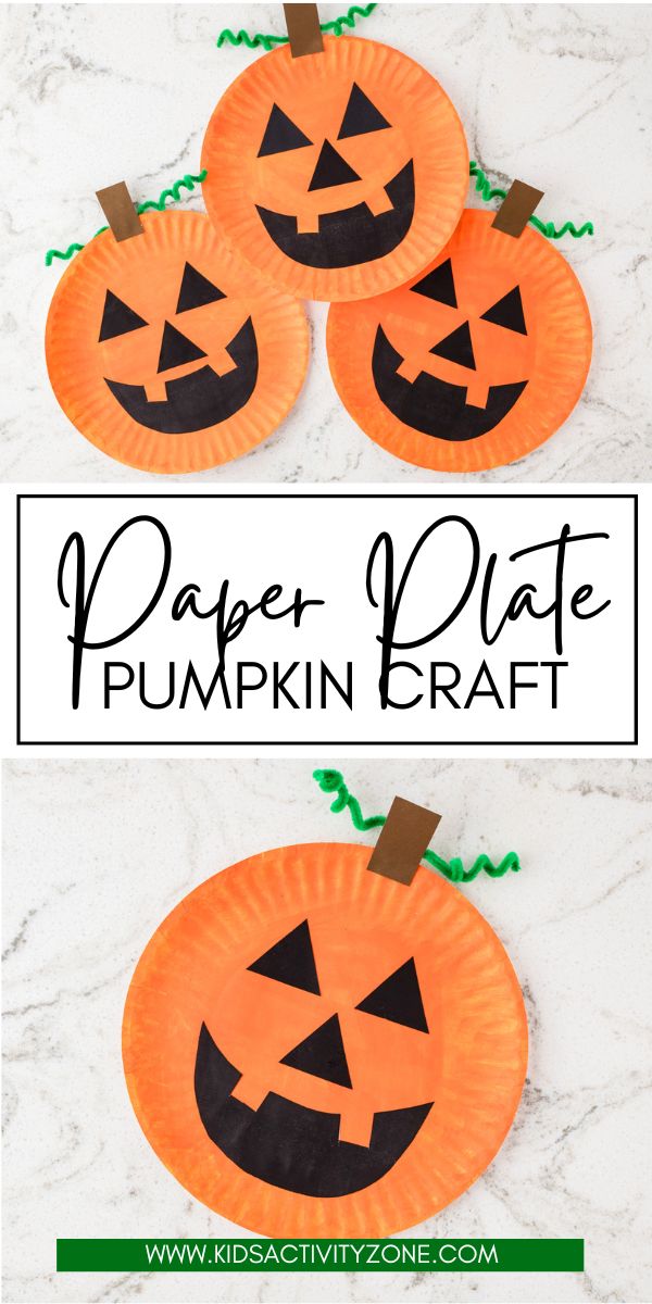 How To Make A Paper Plate Pumpkin Craft - Kids Activity Zone