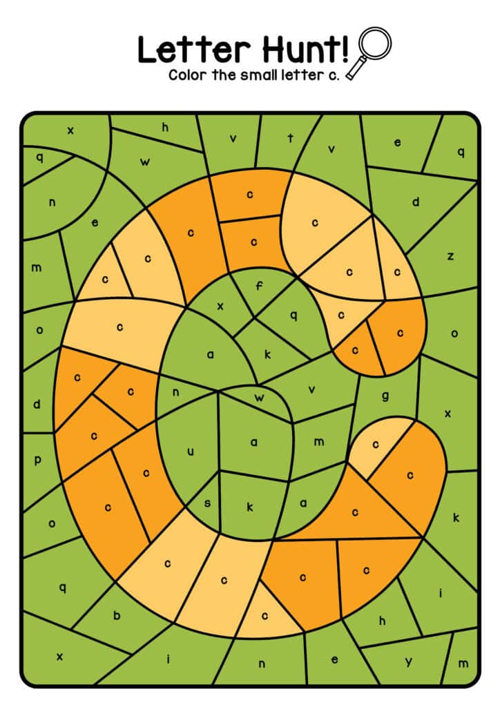 Letter Coloring Pages - Hidden Letter Hunt - Kids Activity Zone