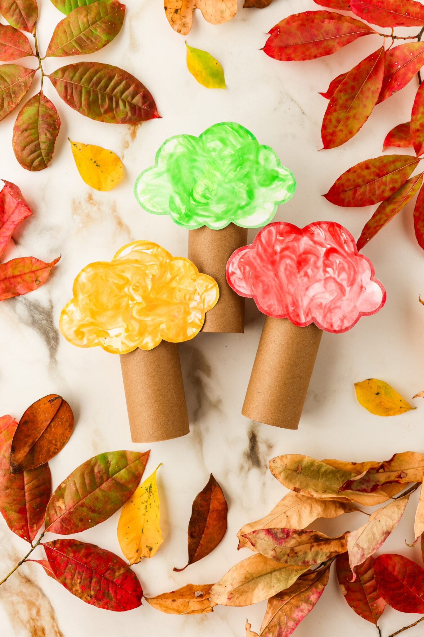 Toilet Paper Roll Fall Tree Craft - Kids Activity Zone
