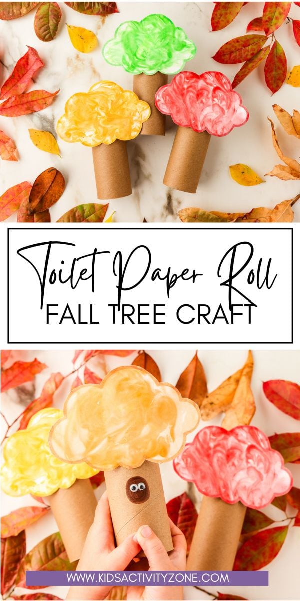 Toilet Paper Roll Fall Tree Craft - Kids Activity Zone