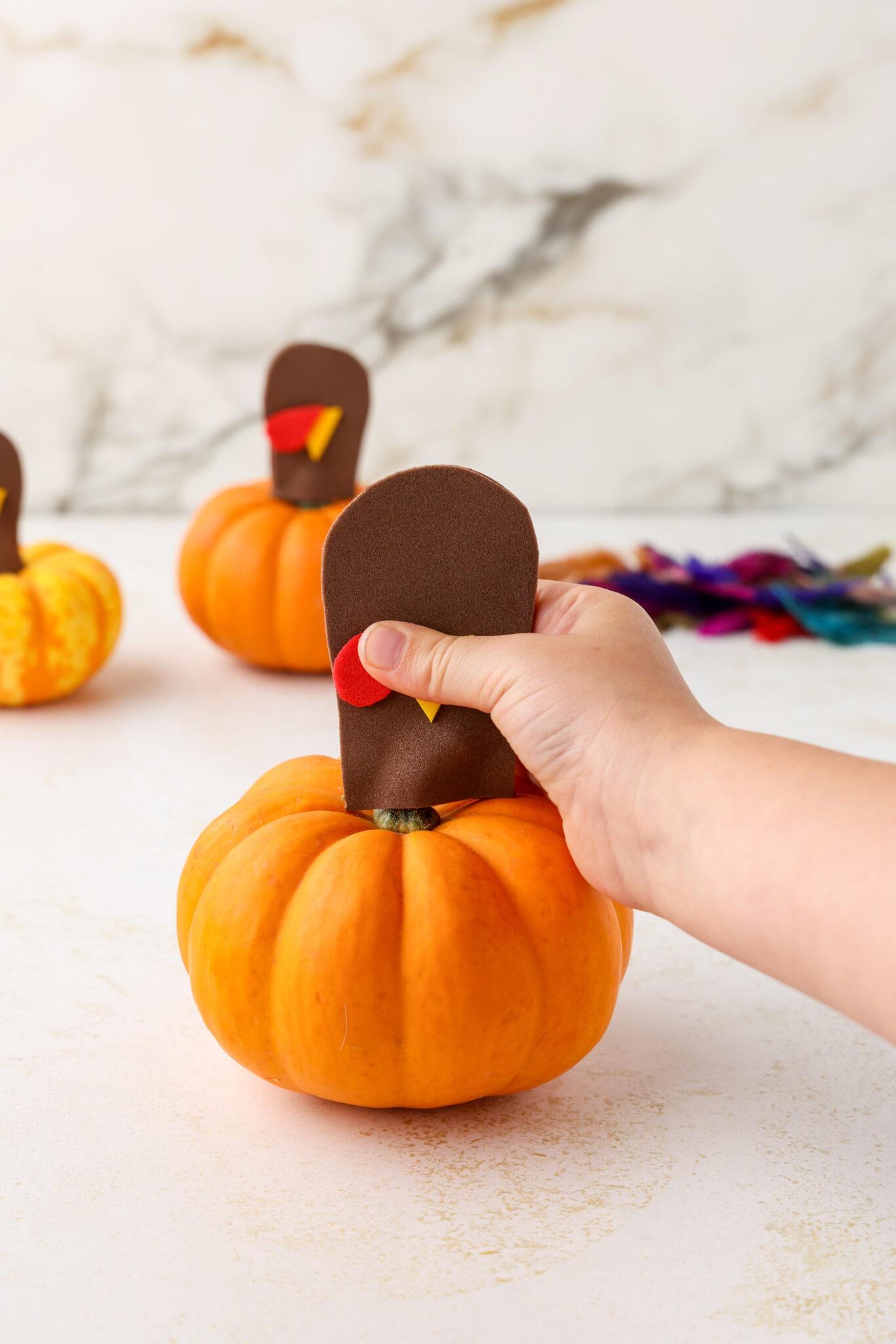 Mini Pumpkin Turkey Craft - Kids Activity Zone