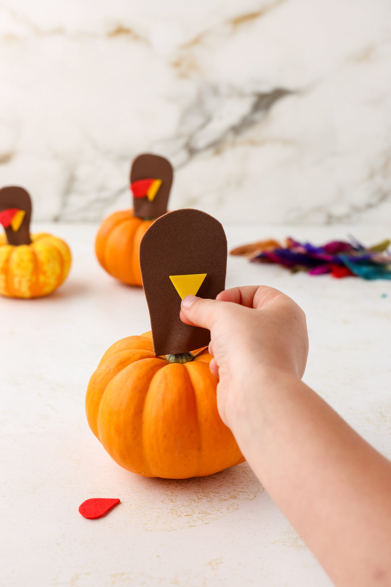 Mini Pumpkin Turkey Craft - Kids Activity Zone