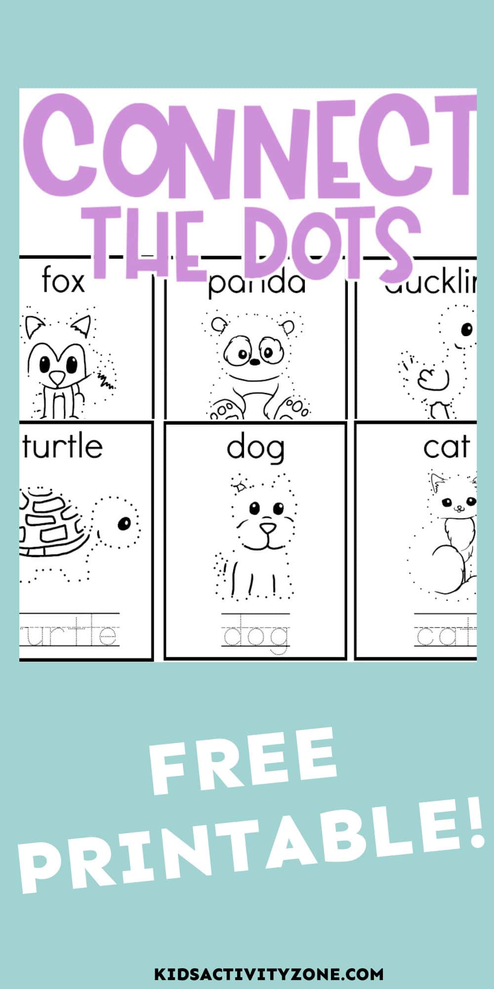Free Printable Animal Connect the Dots - Kids Activity Zone