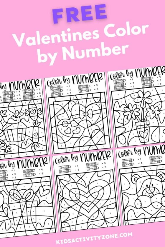 Valentine's Day Color By Number - Kids Activity Zone