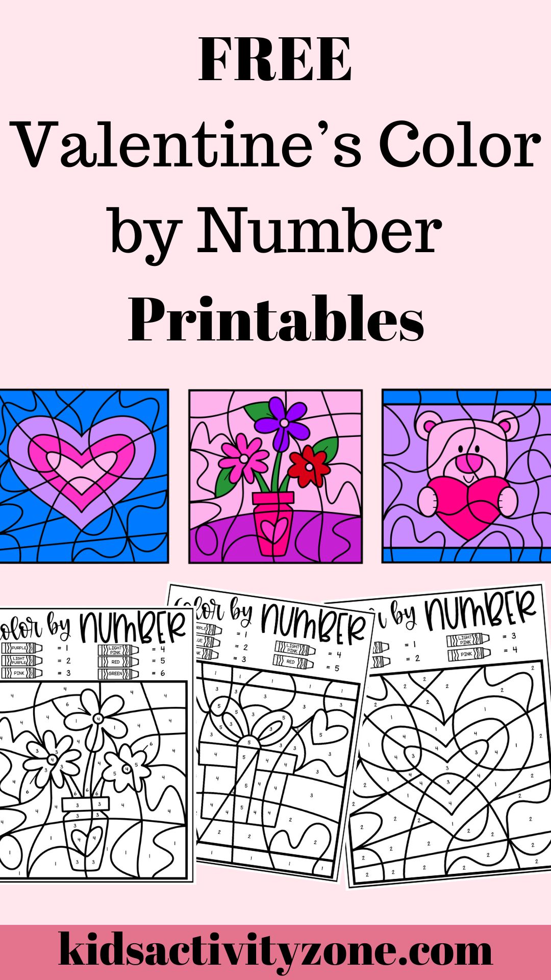 Valentine's Day Color By Number - Kids Activity Zone