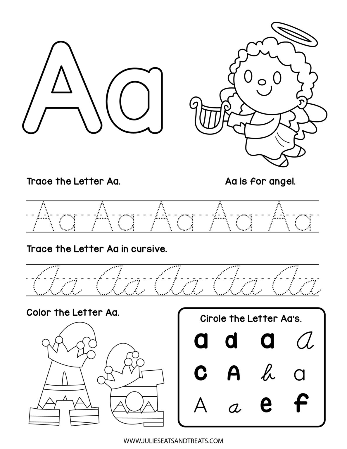 FREE Printable Christmas Alphabet Worksheets - Kids Activity Zone