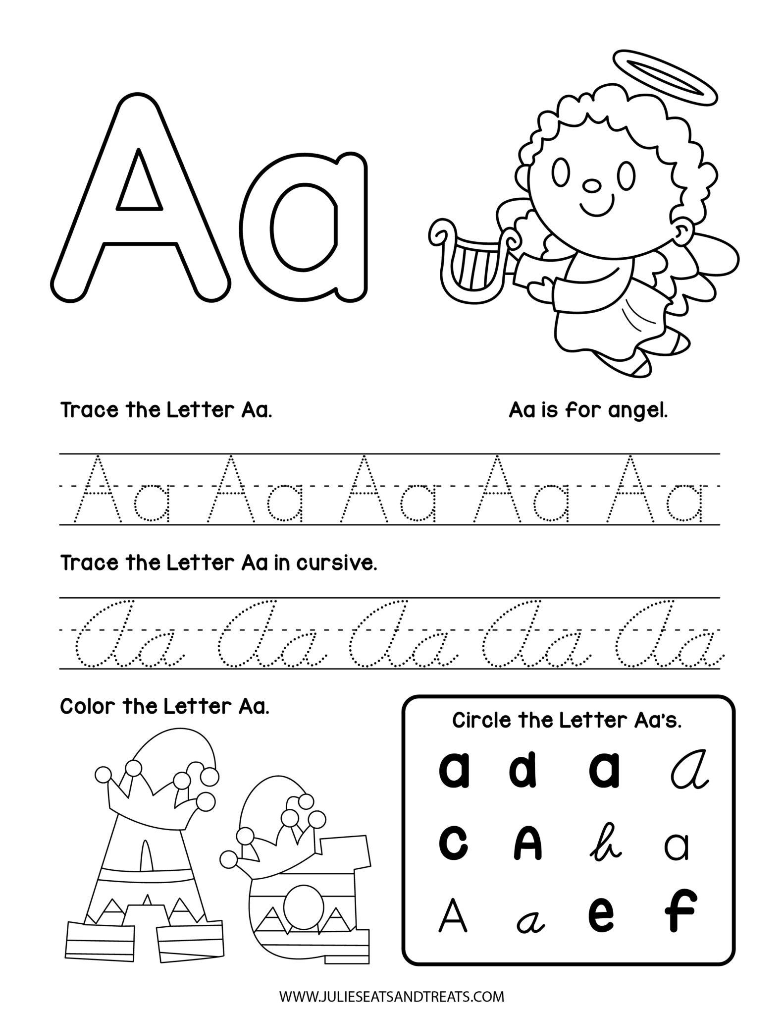 FREE Printable Christmas Alphabet Worksheets - Kids Activity Zone
