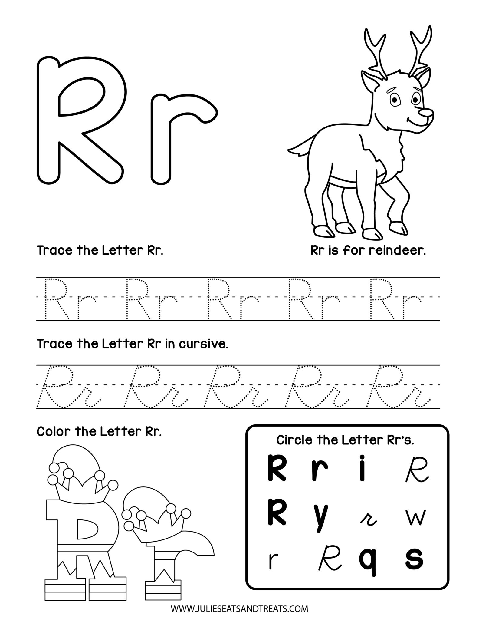 FREE Printable Christmas Alphabet Worksheets - Kids Activity Zone