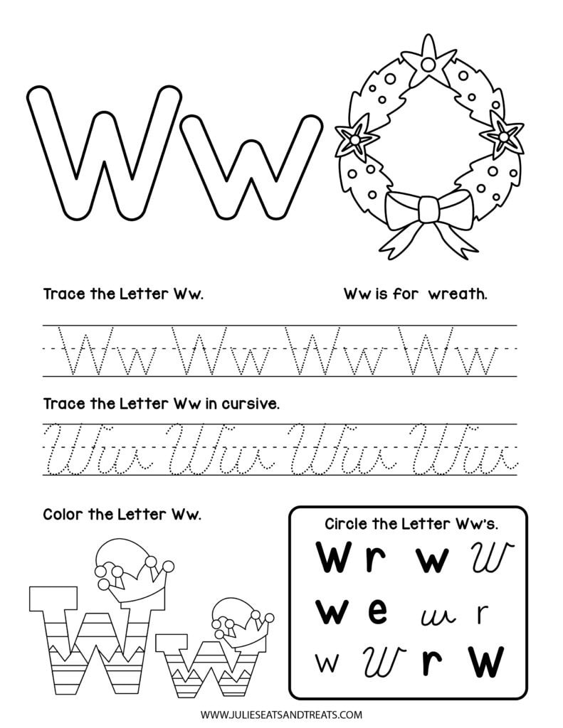 FREE Printable Christmas Alphabet Worksheets - Kids Activity Zone