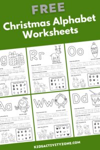 FREE Printable Christmas Alphabet Worksheets - Kids Activity Zone