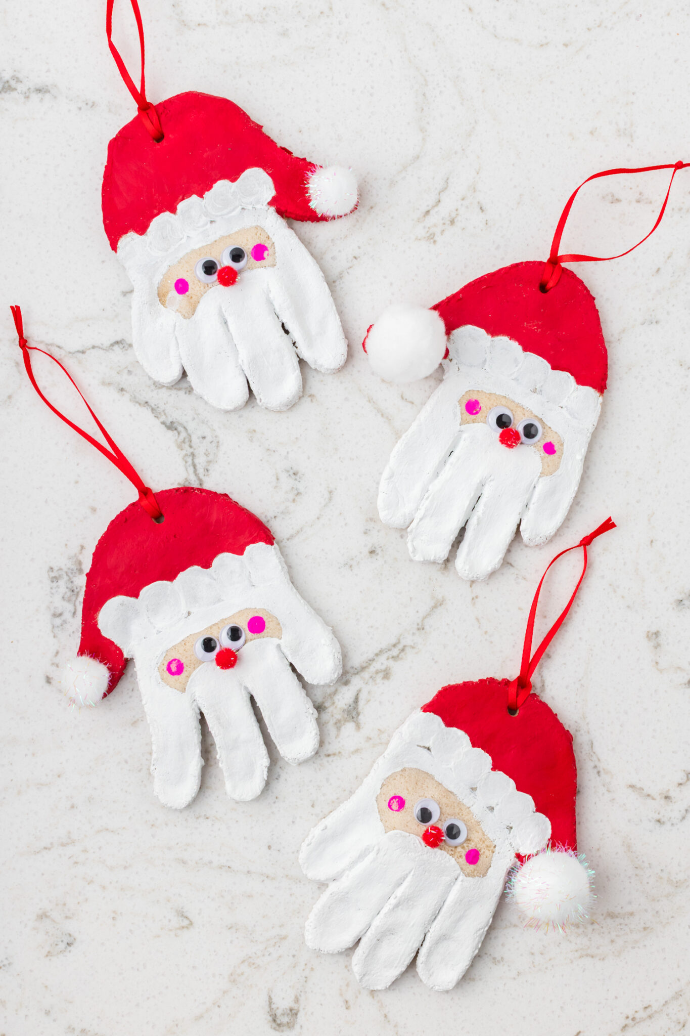 Salt Dough Handprint Santa Ornament (Cutest Keepsake!) - Kids Activity Zone