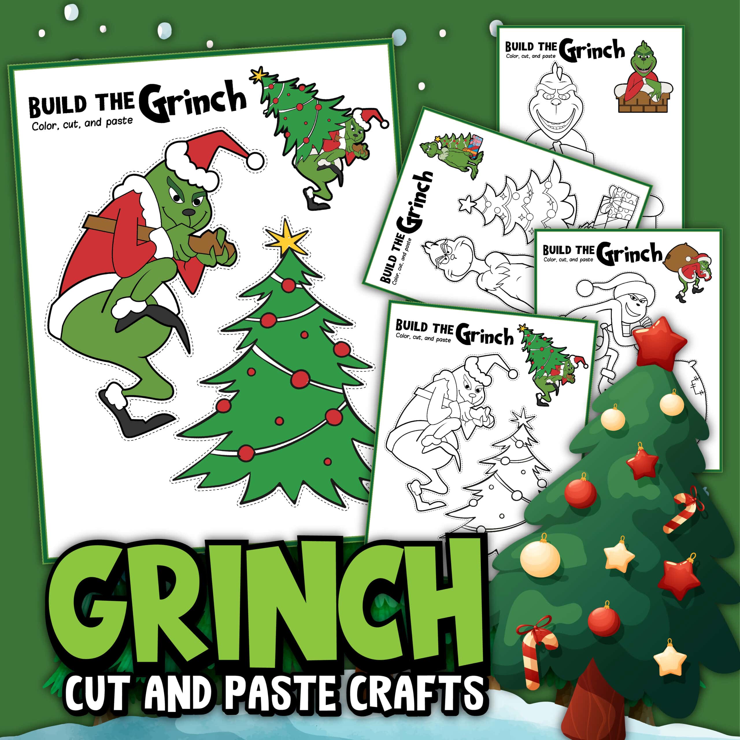 Build a Grinch Printable - Kids Activity Zone