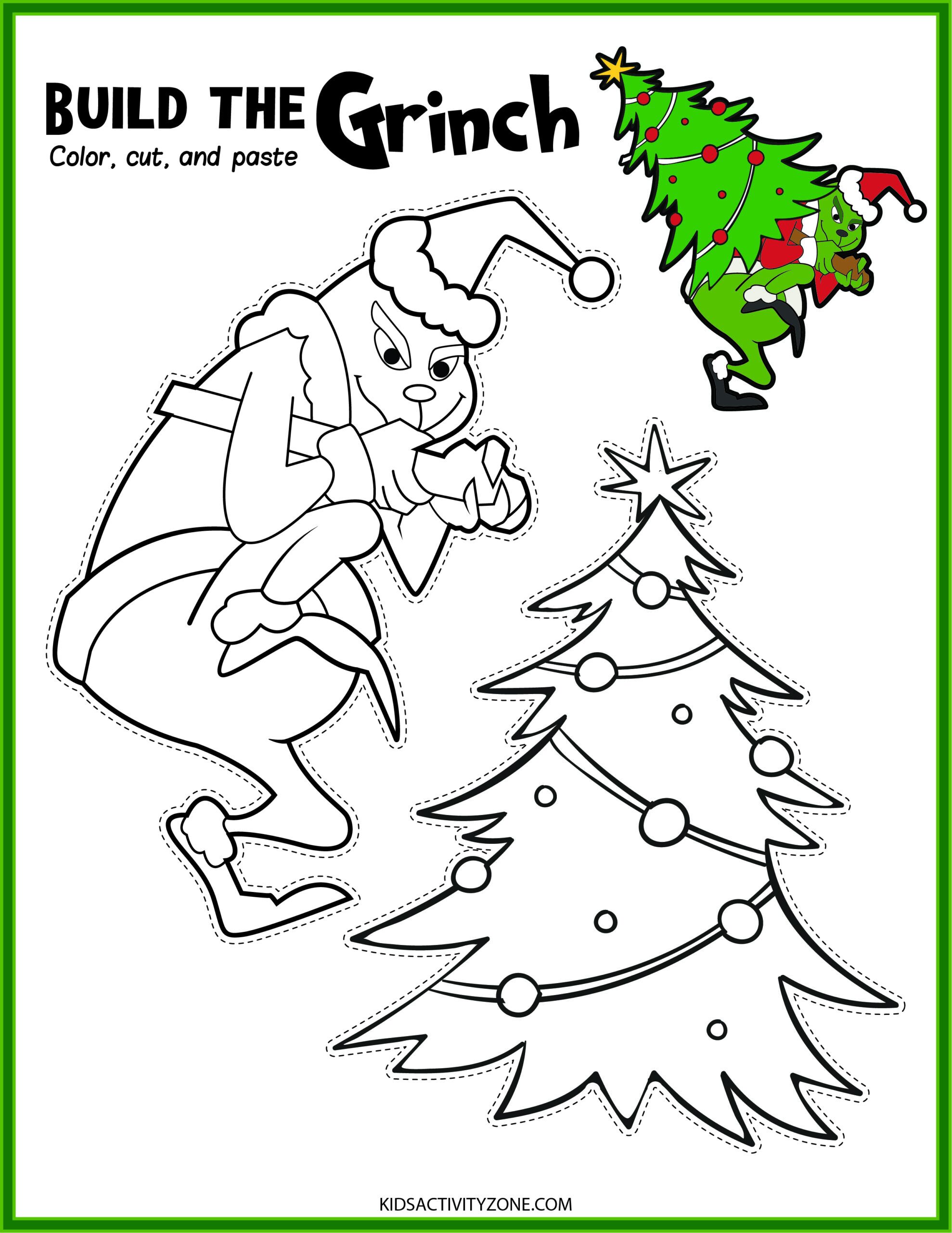Build a Grinch Printable - Kids Activity Zone