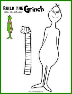 Build a Grinch Printable - Kids Activity Zone