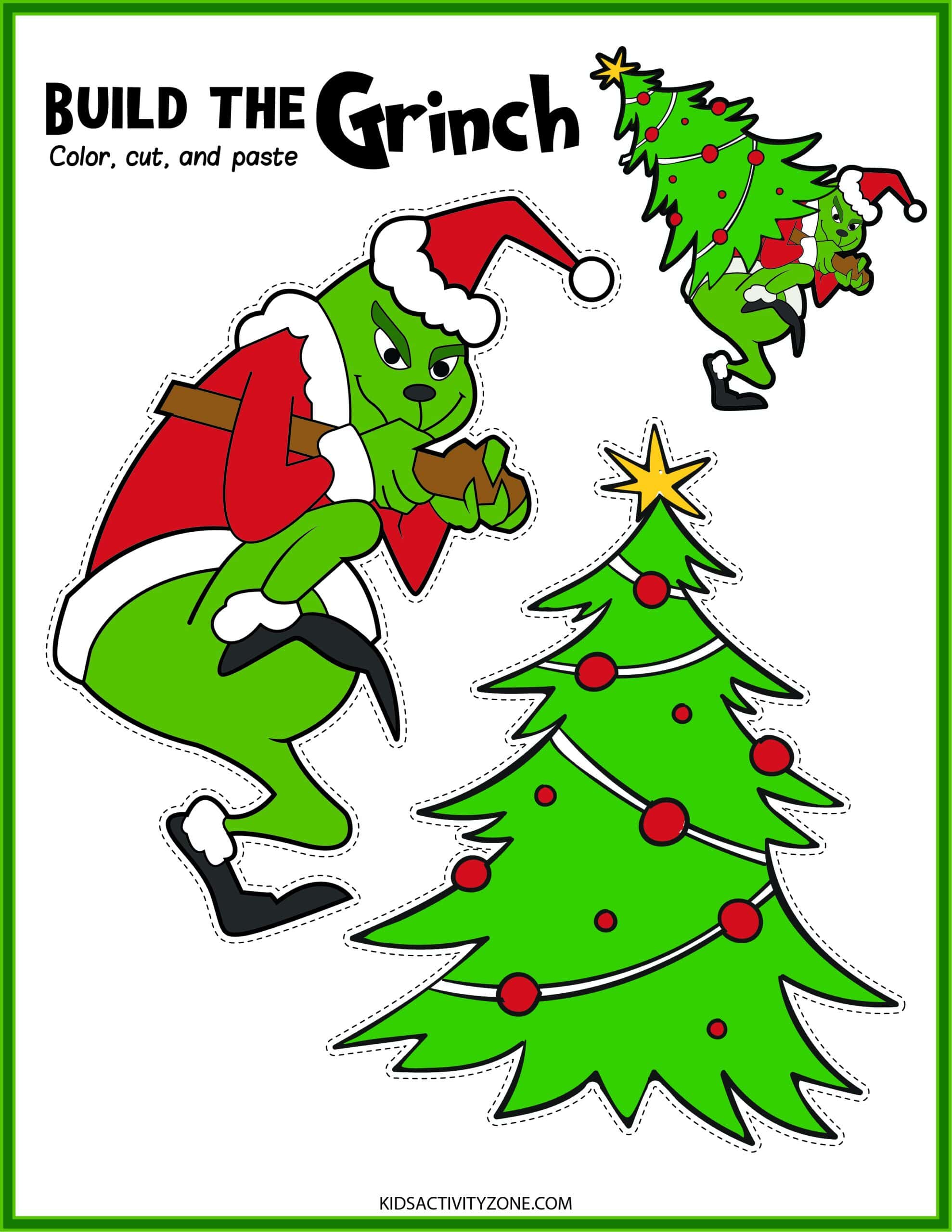 Build a Grinch Printable - Kids Activity Zone