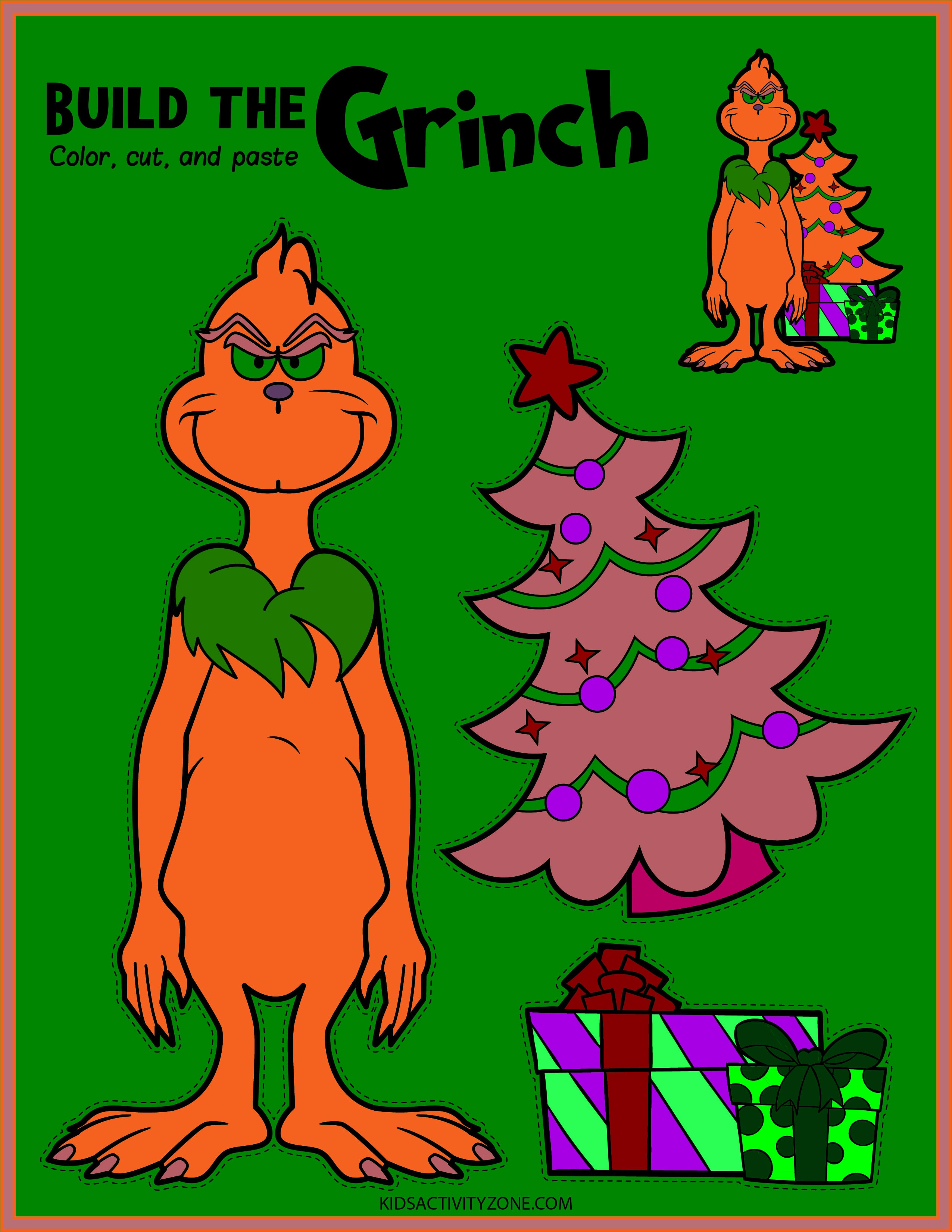 Build a Grinch Printable - Kids Activity Zone