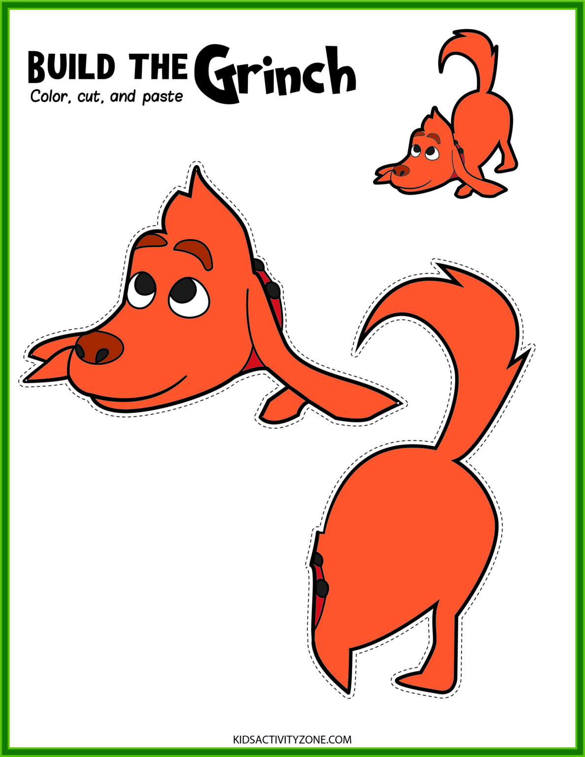 Build a Grinch Printable - Kids Activity Zone