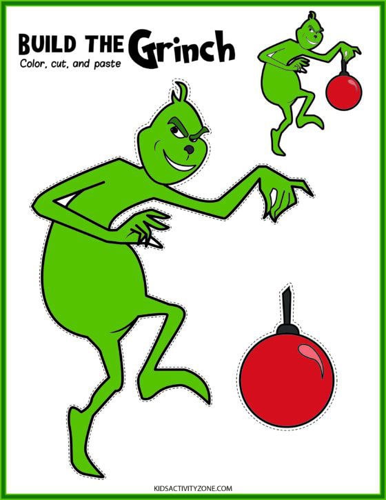 Build a Grinch Printable - Kids Activity Zone