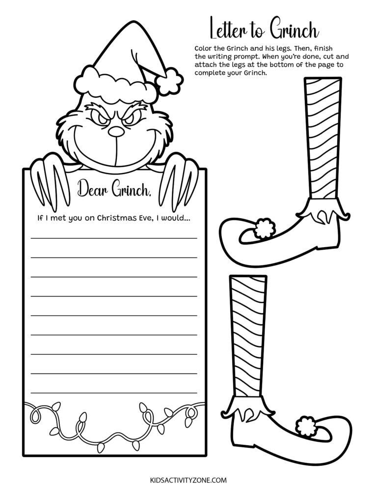 Grinch Writing Prompts - Kids Activity Zone