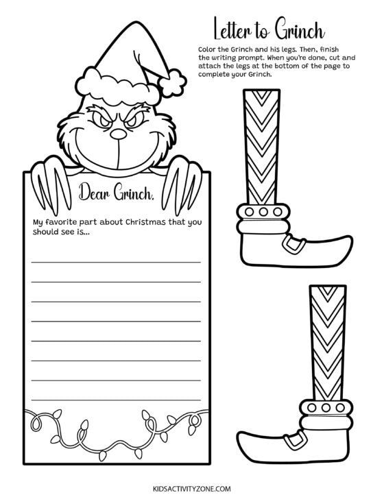 Grinch Writing Prompts - Kids Activity Zone